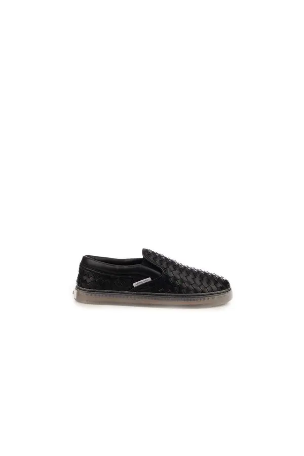 Bottega Veneta Woven Leather Slip-on Sneakers - Multicolor