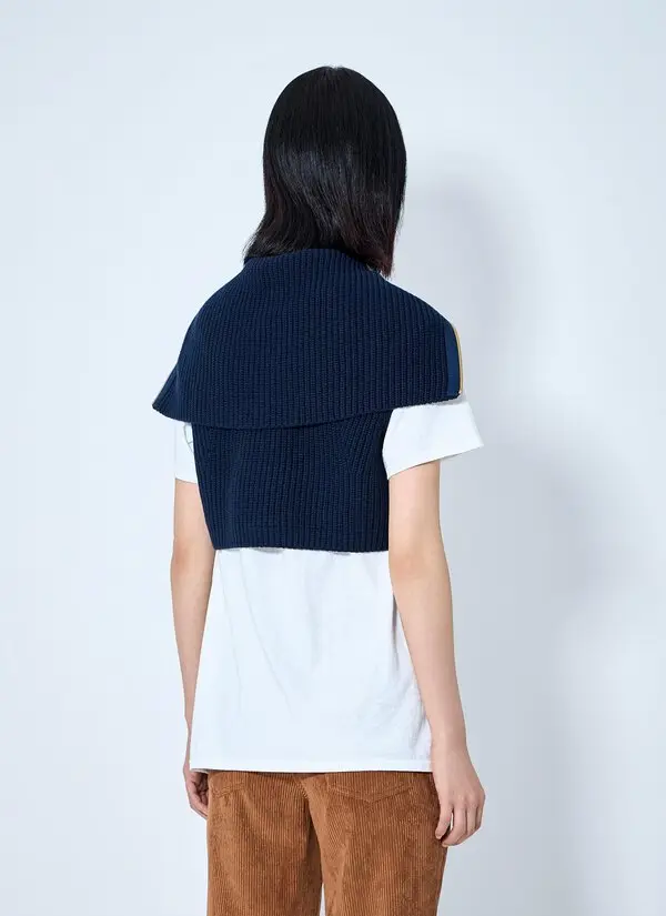 Moncler Zip-front Knit Vest - Blue