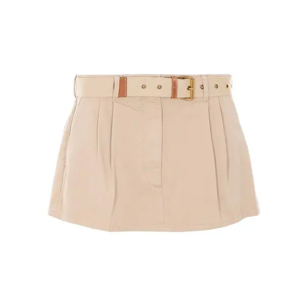 Miu Miu Gabardine Miniskirt - Cream
