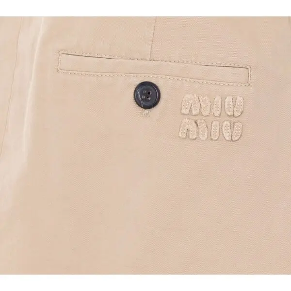 Miu Miu Gabardine Miniskirt - Cream
