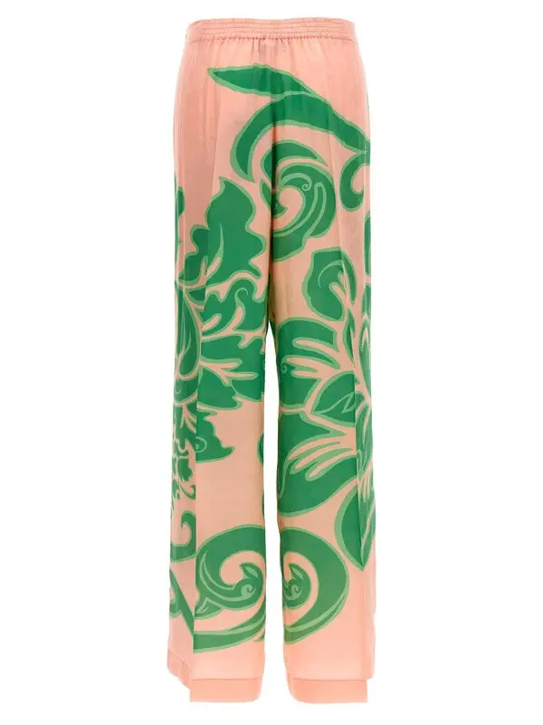 Etro Printed Silk-blend Trousers