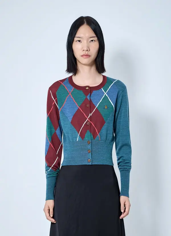VIVIENNE WESTWOOD Argyle Cropped Cardigan