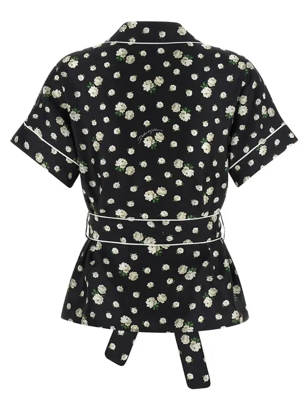 Dolce & Gabbana Fiorellini Silk Twill Shirt - Black