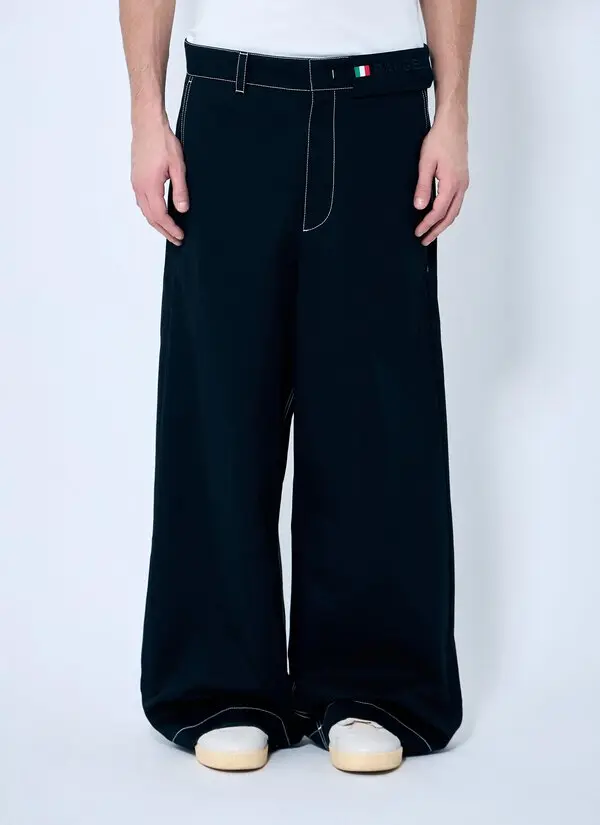 Moncler 8 Palm Angels Wide-leg Pants - Black
