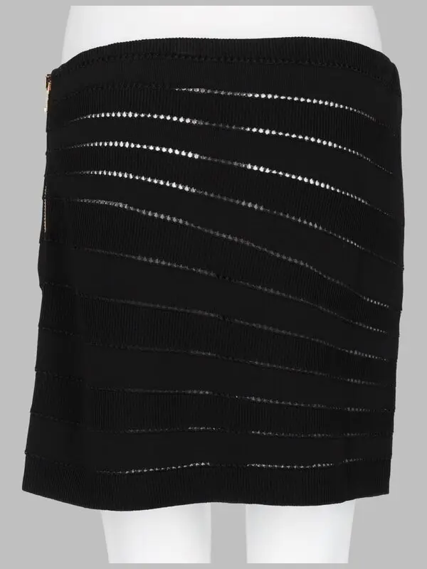 Balmain Mini Gonna In Maglia Flechage