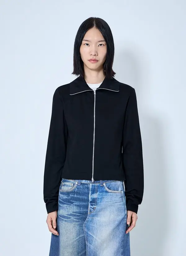 Our Legacy Slim Zip Longsleeve Top - Black