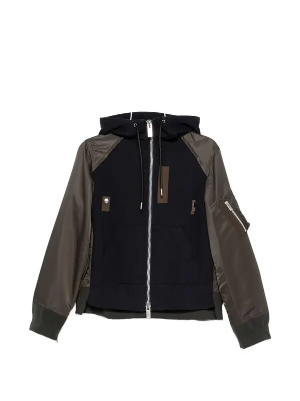 Sacai Paneled Hooded Sweatshirt - Multicolor