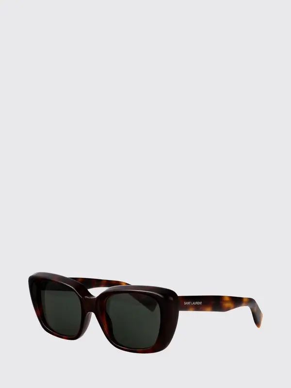 Saint Laurent Cat-eye Recycled Acetate Sunglasses With Logo - Brown