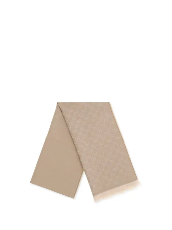 Gucci Gg Supreme Embroidered Wool Scarf