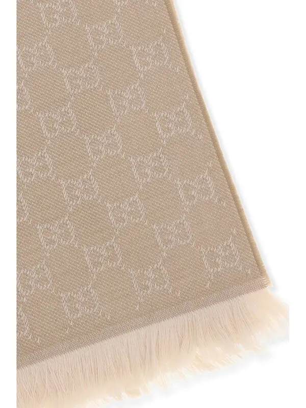 Gucci Gg Supreme Embroidered Wool Scarf