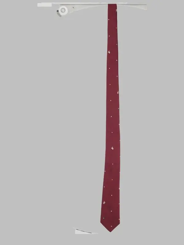 Paul Smith Silk Printed Tie - Red