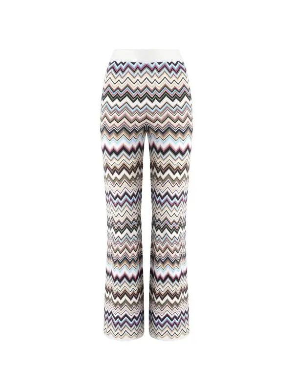 Missoni Zig Zag Motif Wool Trousers - Multicolor
