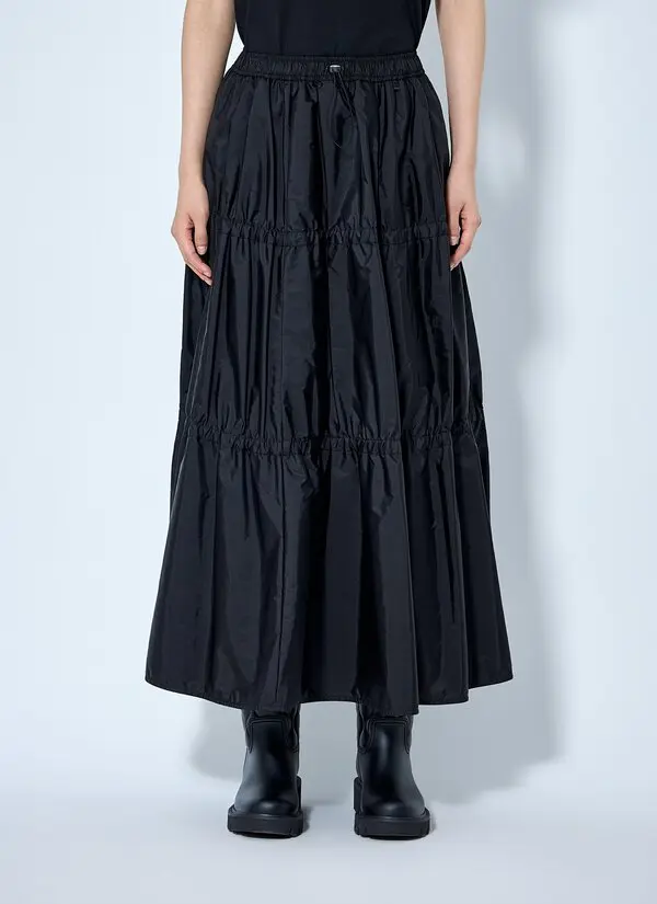 Moncler Tiered Maxi Skirt - Black