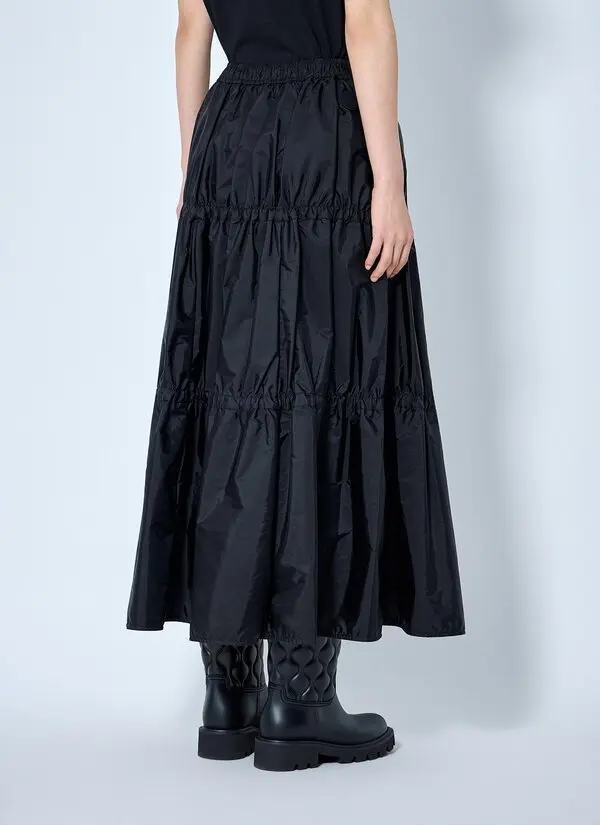 Moncler Tiered Maxi Skirt - Black