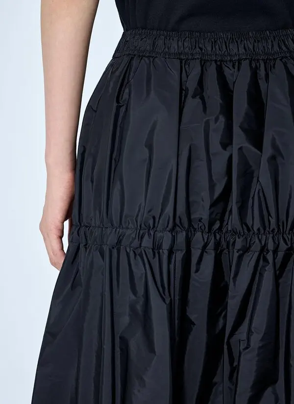 Moncler Tiered Maxi Skirt - Black