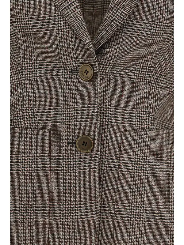 Burberry Single-breasted Wool And Linen Blazer