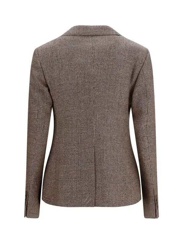 Burberry Single-breasted Wool And Linen Blazer - Brown