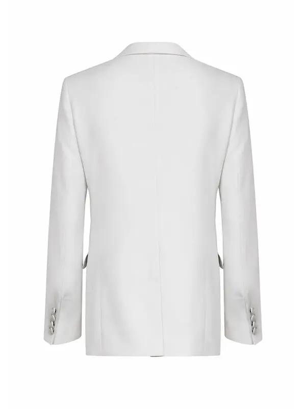 Dolce & Gabbana Beige Wool Poplin Single-breasted Blazer
