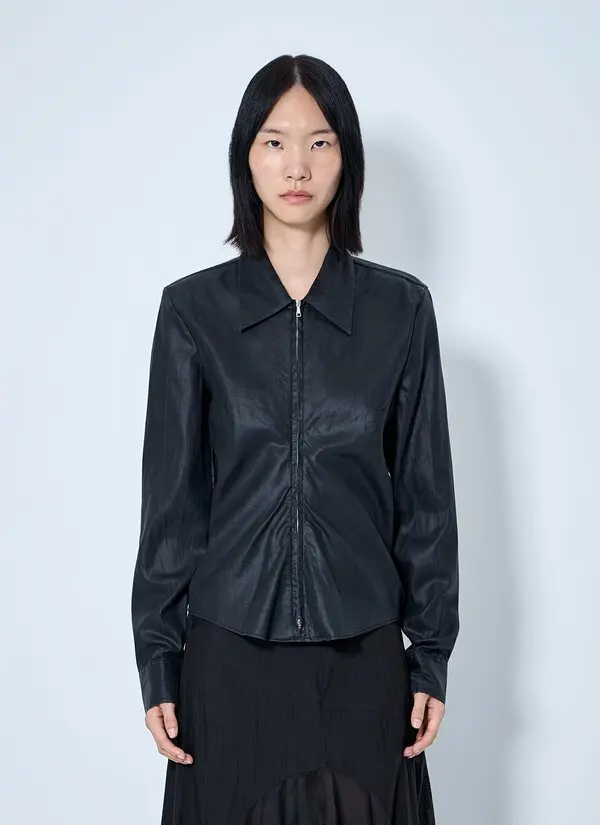 Our Legacy Slim Zip Shirt - Black