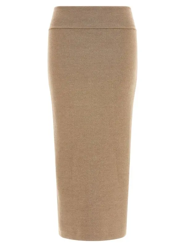Jacquemus La Jupe Maille Doppio Midi Skirt - Cream