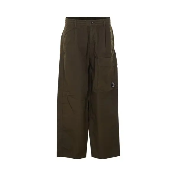 C.P. COMPANY Micro-reps Pants With Lens Logo - Green