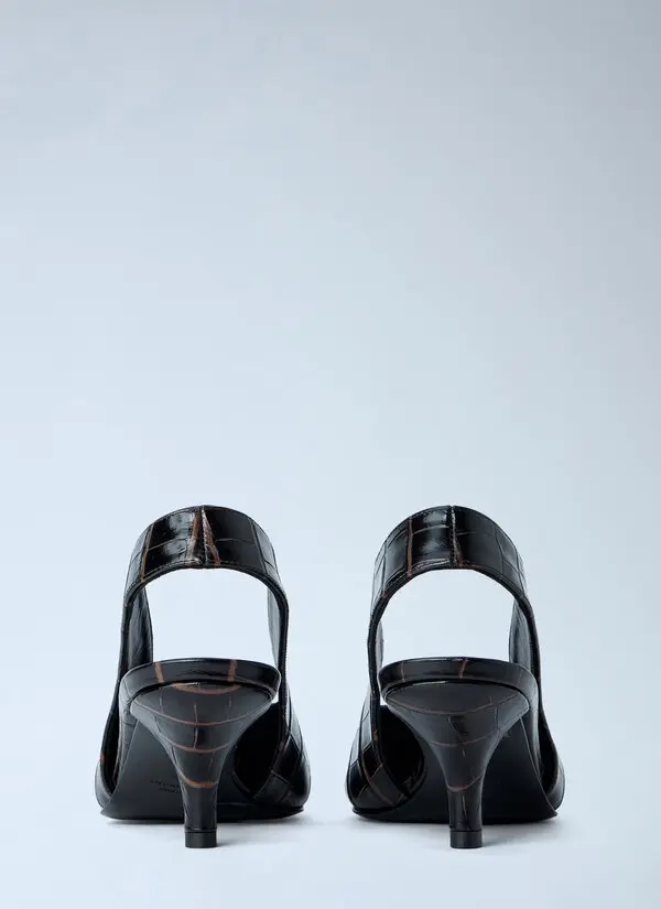 TOTEME Classic Croco-embossed Slingbacks