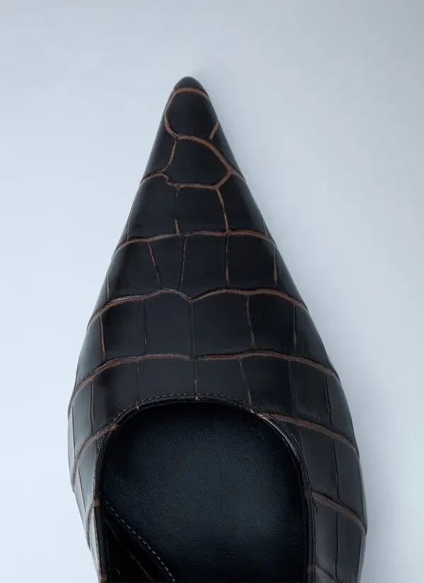 TOTEME Classic Croco-embossed Slingbacks