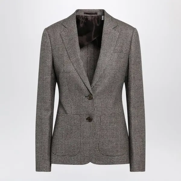 Burberry Prince Of Wales Wool-blend Single-breasted Jacket - Cream