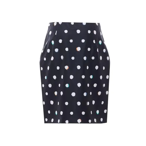 Fendi Print Dots Zipped Skirt