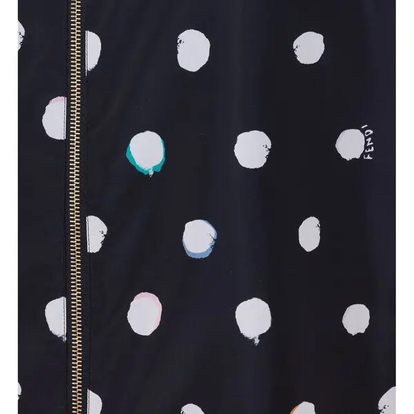 Fendi Print Dots Zipped Skirt