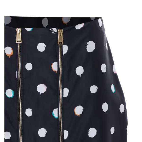 Fendi Print Dots Zipped Skirt