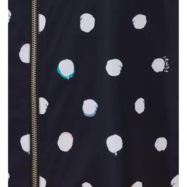 Fendi Polka Dot Silk Pencil Skirt - Black