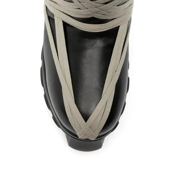 Rick Owens Calf Leather Platform Trainers
