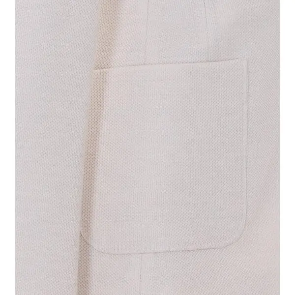 Max Mara Utilita Single-breasted Blazer In Jersey Piquet - White