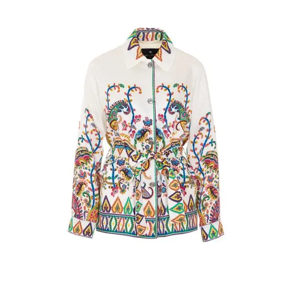 Etro Jacket With Floreal Paisley Placed Print