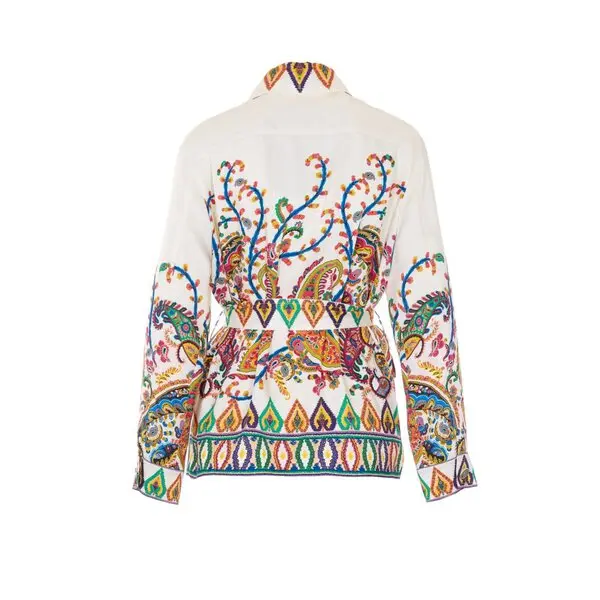 Etro Jacket With Floreal Paisley Placed Print