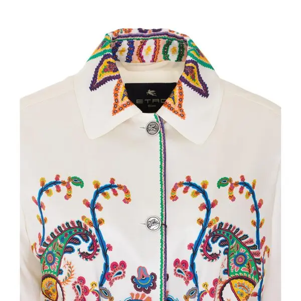 Etro Jacket With Floreal Paisley Placed Print