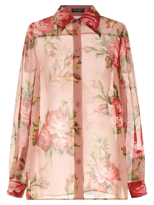 Dolce & Gabbana Bouquet Rose' Shirt - Pink