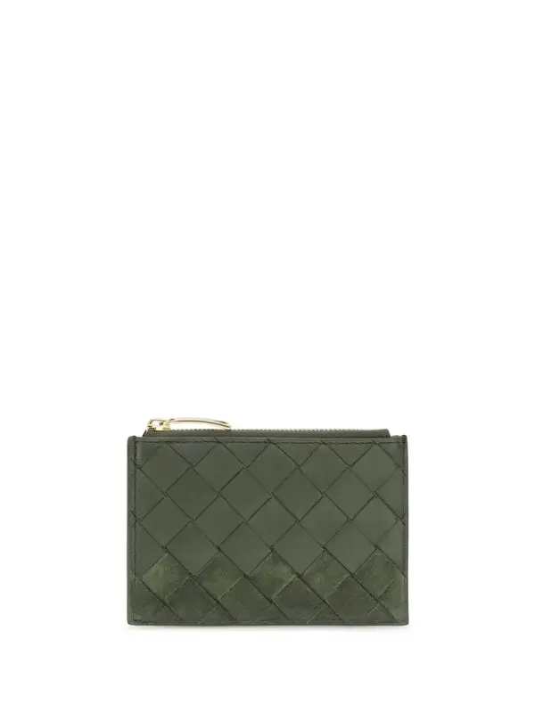 Bottega Veneta Intrecciato Zip Cardholder - Green