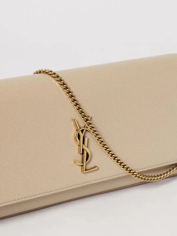 Saint Laurent Calf Leather Mini Bag - Cream