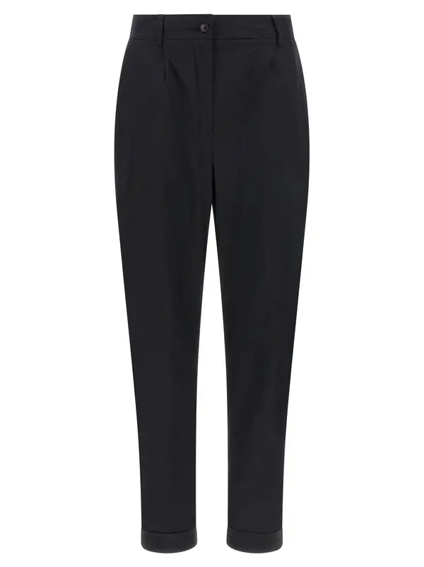 Kiton Stretch Cotton Poplin Pants - Black