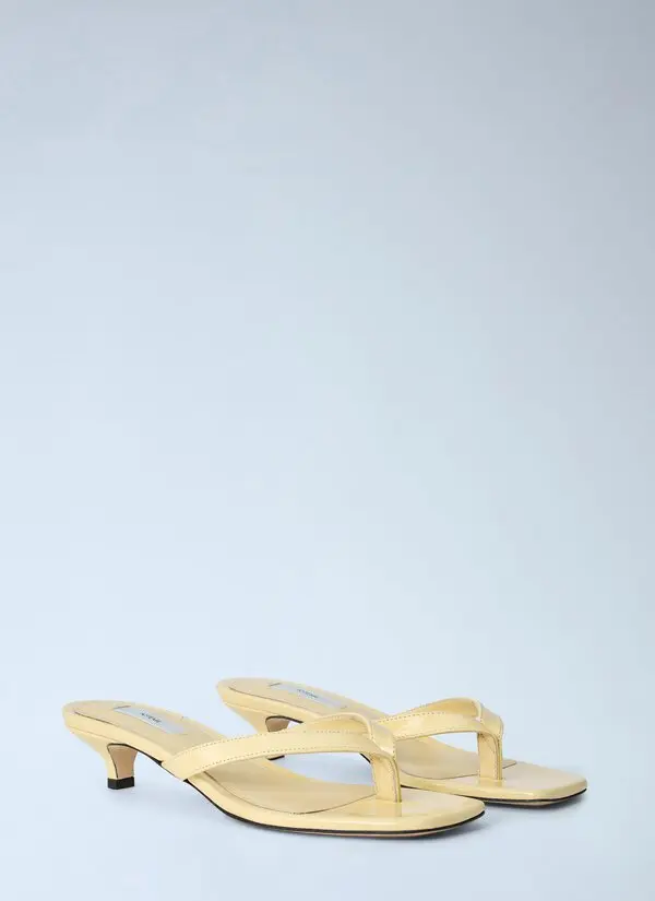 TOTEME Naplack Heeled Flip Flops