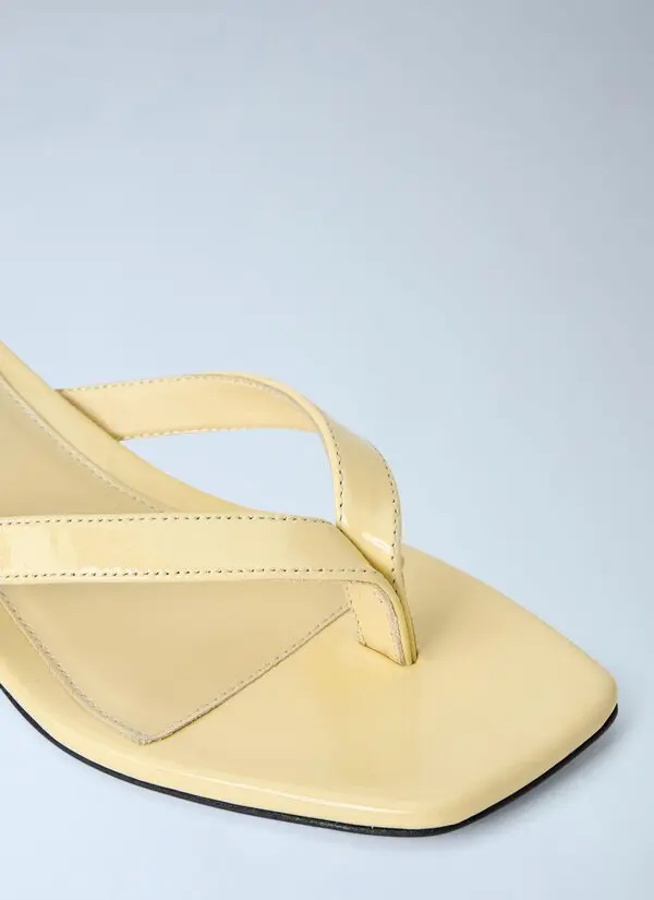 TOTEME Naplack Heeled Flip Flops