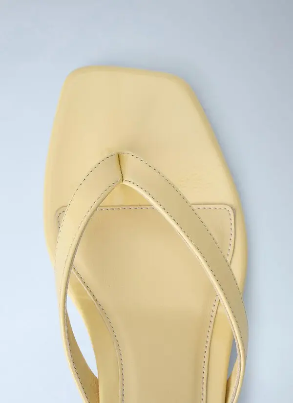 TOTEME Naplack Heeled Flip Flops