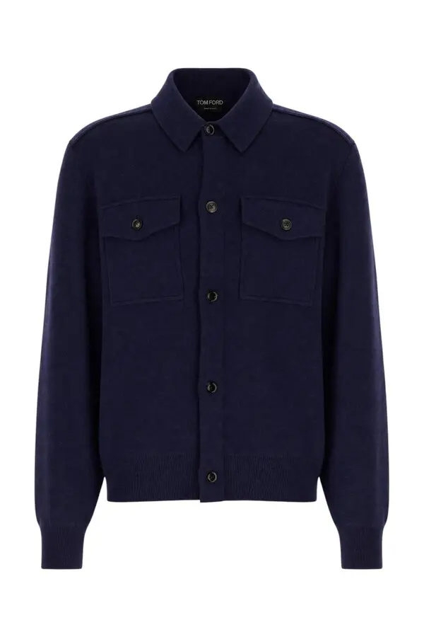 TOM FORD Button Detailed Classic Collar Shacket - Multicolor