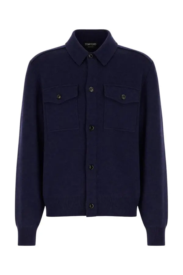 TOM FORD Button Detailed Classic Collar Shacket - Multicolor