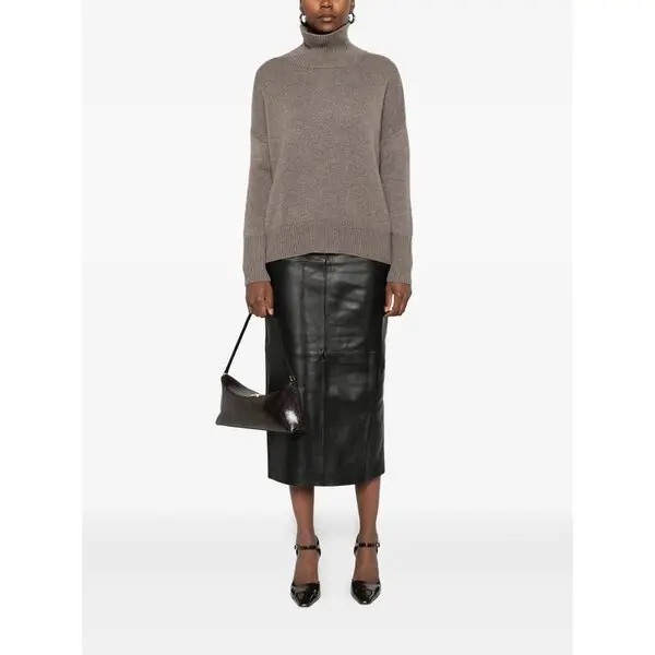 LISA YANG Cashmere Turtleneck Pullover - Brown