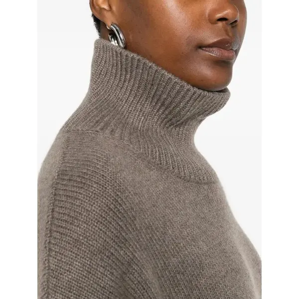 LISA YANG Cashmere Turtleneck Pullover - Brown