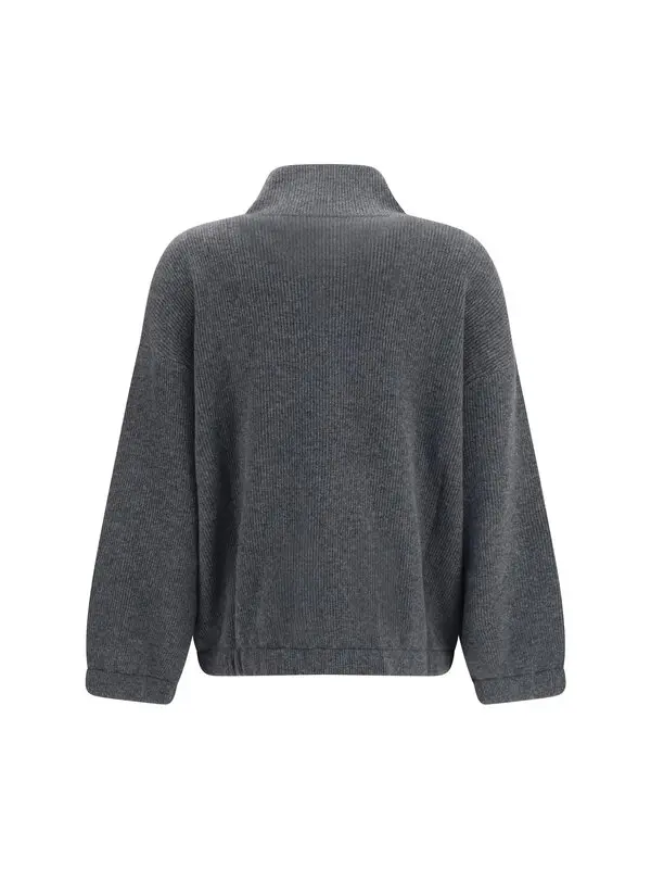 Brunello Cucinelli Cashmere Half-zip Sweater - Gray