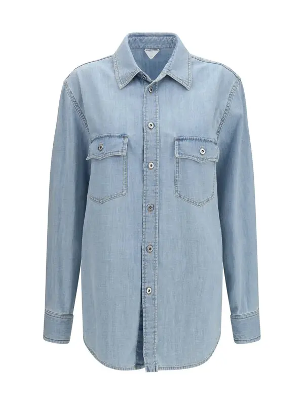 Bottega Veneta Oversize Denim Shirt - Blue